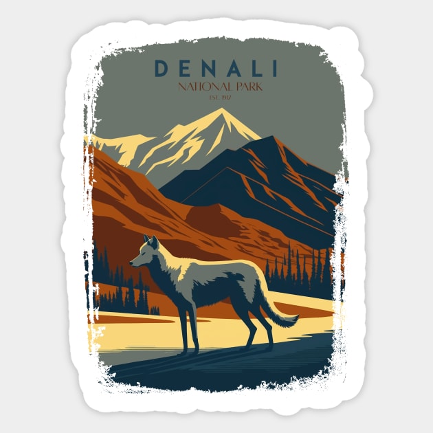 Denali National Park - Denali National Park - Sticker | TeePublic