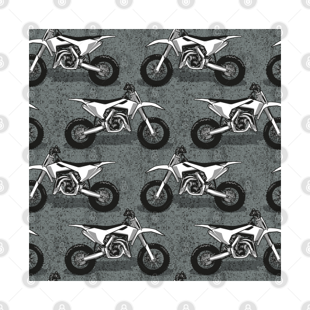Motocross // pattern // grey green background black white and grey ...