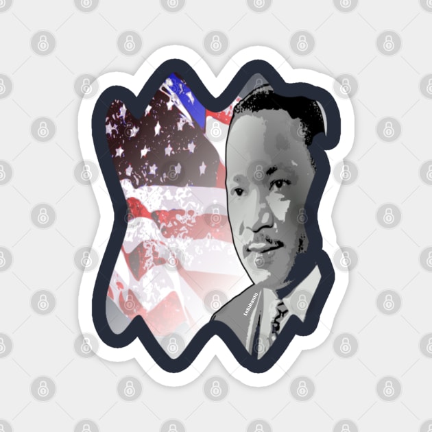 Martin luther king usa flag - Martin Luther King - Magnet | TeePublic