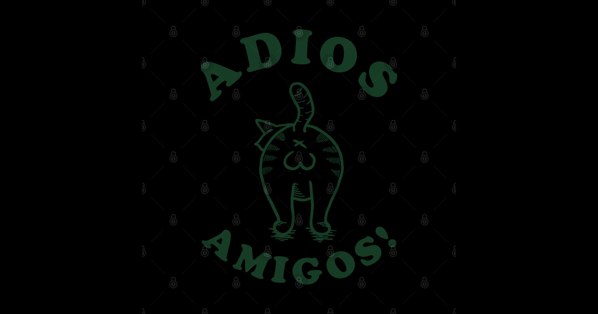 Adios Cat - Cat Butt - Sticker | TeePublic