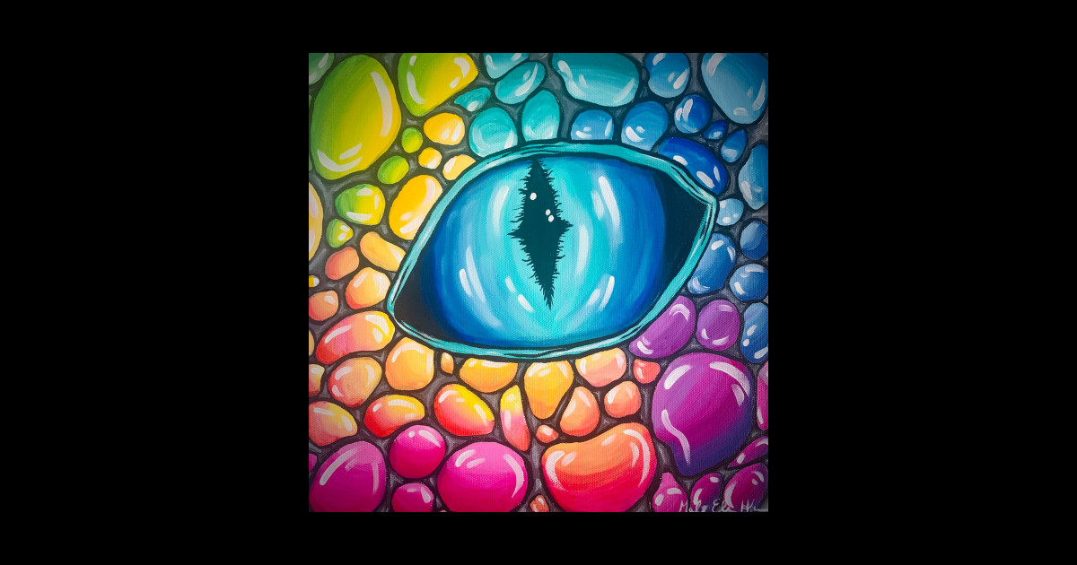 Rainbow Dragon Eye - Rainbow - Posters and Art Prints | TeePublic