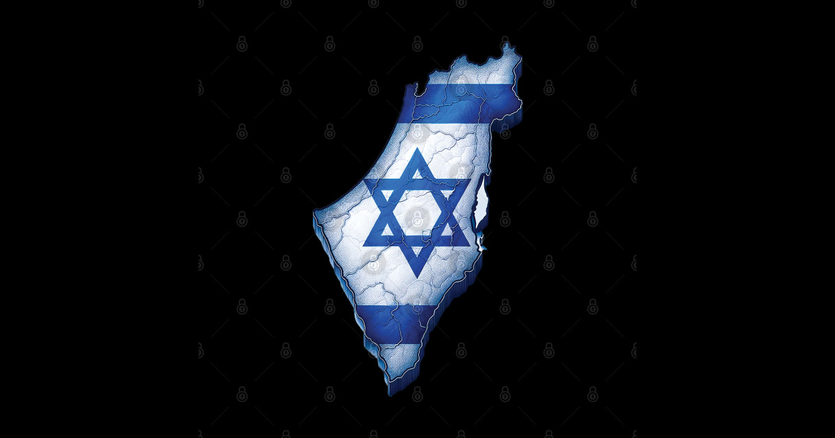 ISRAEL MAP - Israel Flag - Sticker | TeePublic