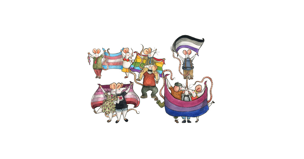 LGBT Mice celebrating Gay Pride - Lgbt - T-Shirt | TeePublic