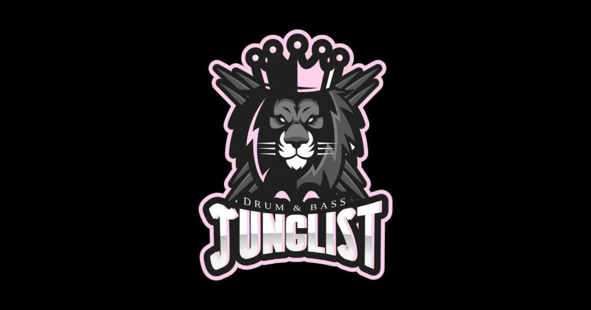 JUNGLIST - Lion Crown logo - Drum And Bass - Sticker | TeePublic