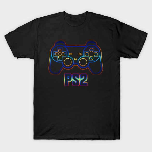 PS2 Outline - Playstation 2 - T-Shirt | TeePublic