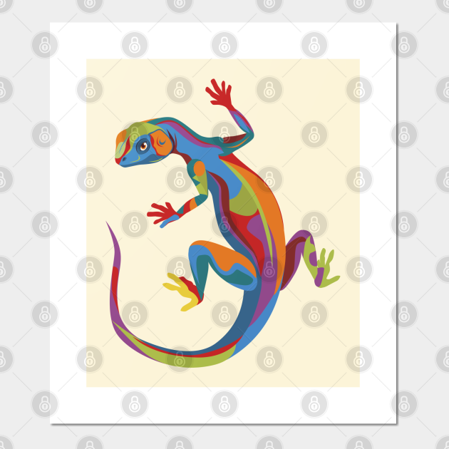 Painted Lizard - Lizards - Posters and Art Prints | TeePublic