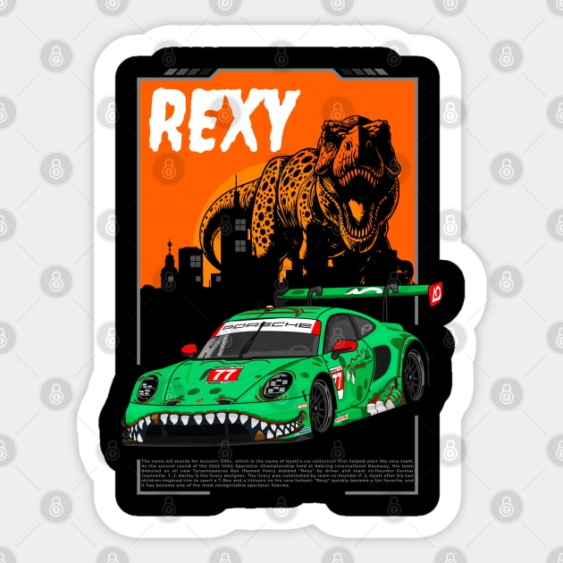 Porsche 911 GT3 (992) Rexy - Porsche - Sticker | TeePublic
