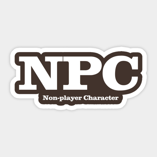 NPC (text) - Pathfinder - Sticker | TeePublic