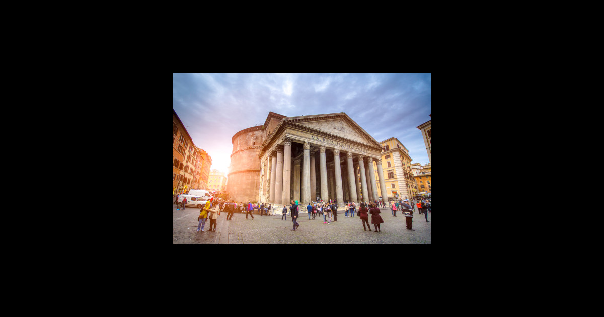 The Pantheon in Rome, Italy - Acropolis - Sticker | TeePublic