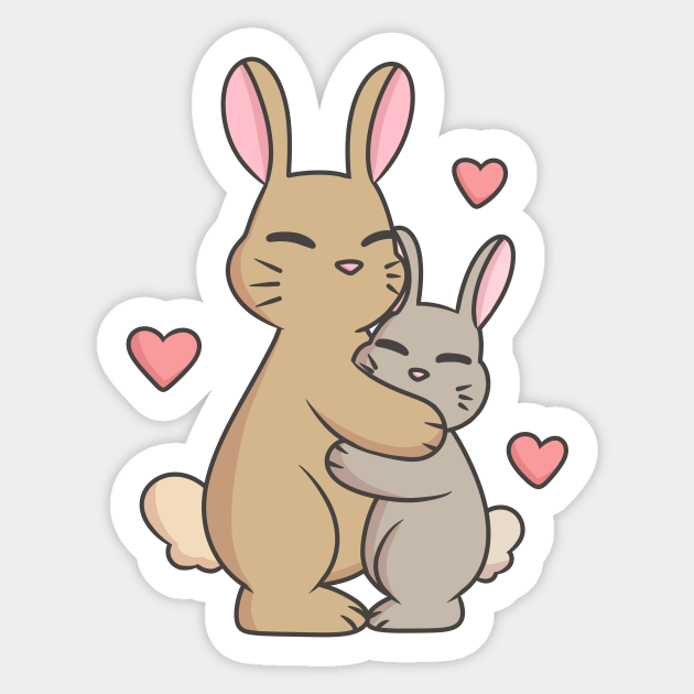 Cuddle bunnies - Bunny - Sticker | TeePublic