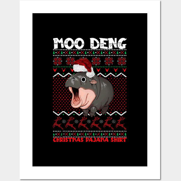 Moo Deng Christmas Moo Deng Christmas Pajama Matching Family Gift For ...