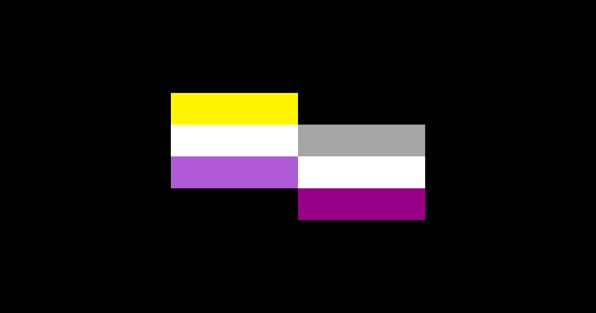 Nonbinary Asexual Pride Flags - Nonbinary - Sticker | TeePublic