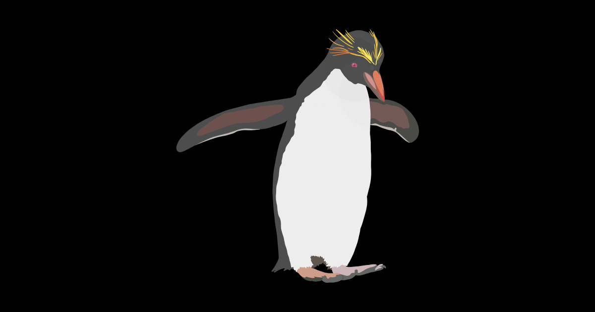 Macaroni Penguin - Penguin - Sticker | TeePublic