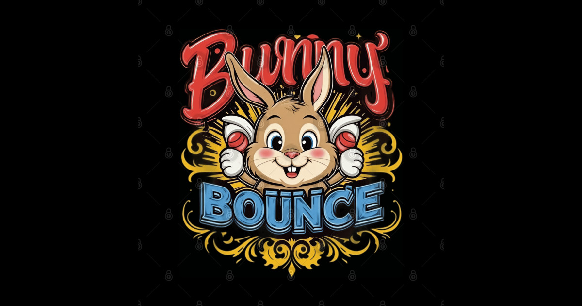 Bunny Bounce - Rabbit - Sticker | TeePublic