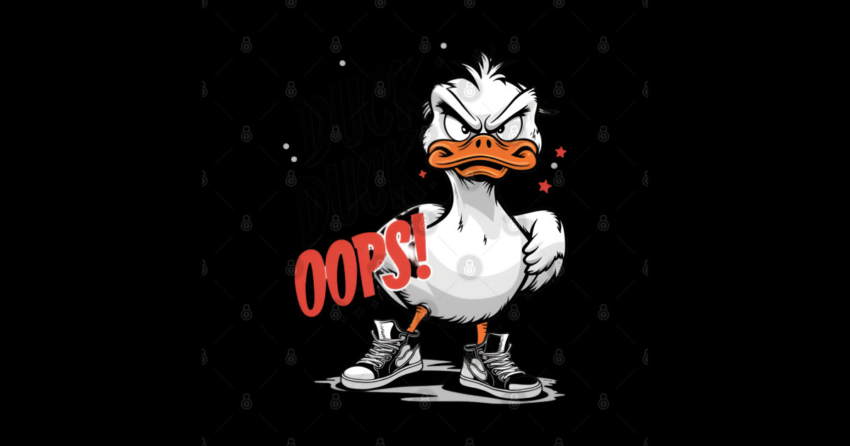 Duck Duck Oops! - Duck Duck Oops - Sticker | TeePublic