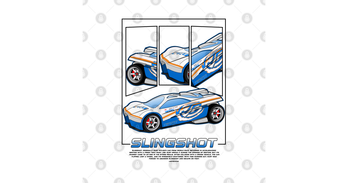 HW Acceleracers Slingshot Poster Art - Acceleracers - T-Shirt | TeePublic
