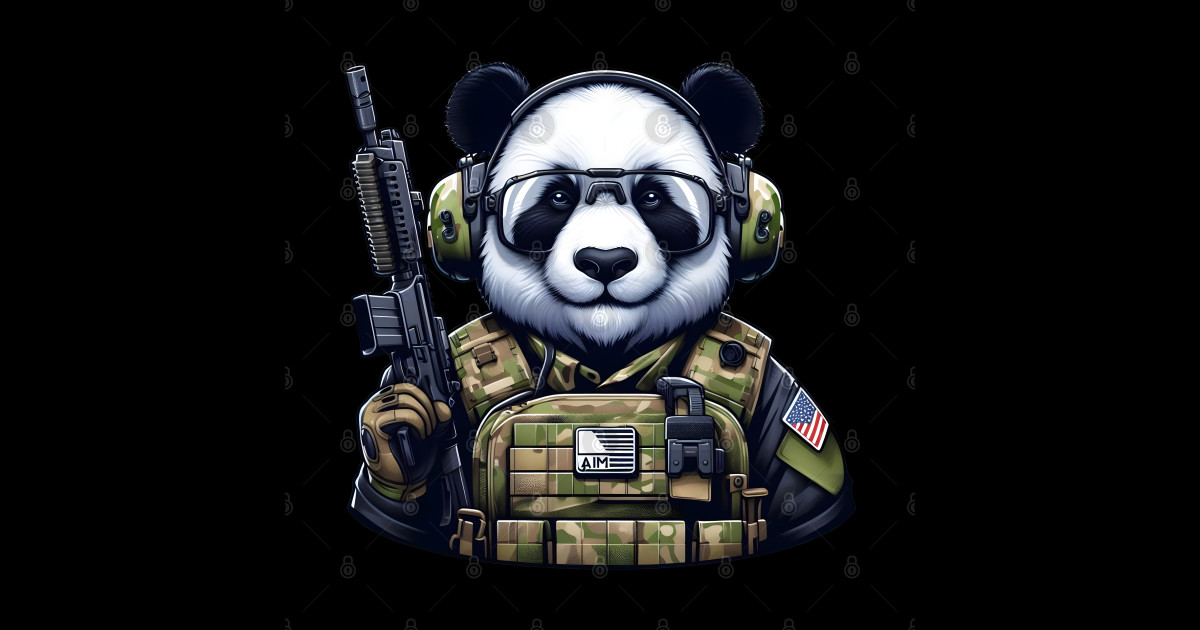 Tactical Panda - Panda - Sticker | TeePublic