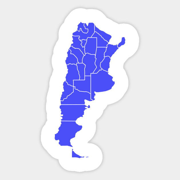 Argentina regions map - Argentina - Sticker | TeePublic