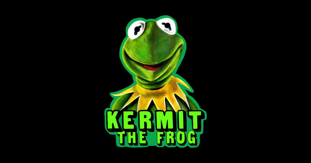 Fan Art- Kermit Illustration - Kermit The Frog - Sticker | TeePublic