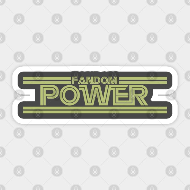 Fandom Power (Classic 70's sci fi) - Fandom Power - Sticker | TeePublic
