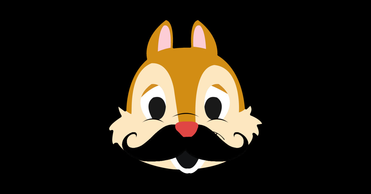 Dale with Mustache - Disney - Sticker | TeePublic