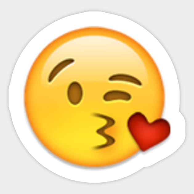 how to draw a heart kiss emoji