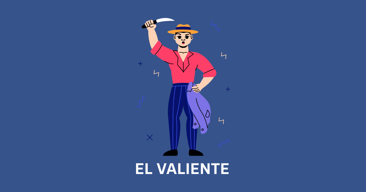 El Valiente Mexican bingo Lottery Card - El Valiente Mexican Loteria ...