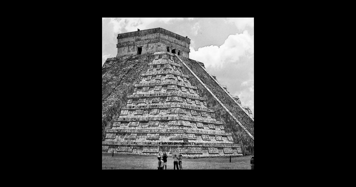 Chichen Itza Pyramid - Mayan Ruins - Sticker | TeePublic