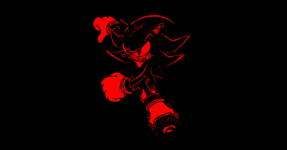 Shadow - Red and Black - Shadow The Hedgehog - Sticker | TeePublic