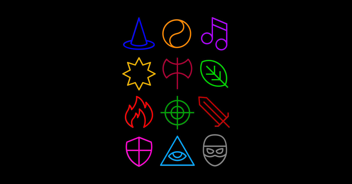 Class - Dungeons & Dragons Line Art Series - Dnd - Sticker | TeePublic