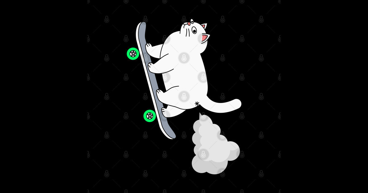 Rocket Fart Boost - Cat - Sticker | TeePublic