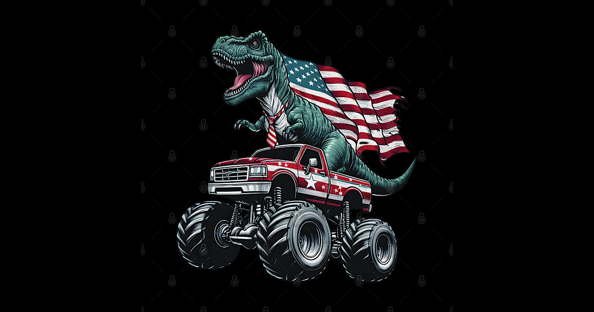 dino patriotic 4th of july t rex independenced day - Dinosaur 4th Of ...