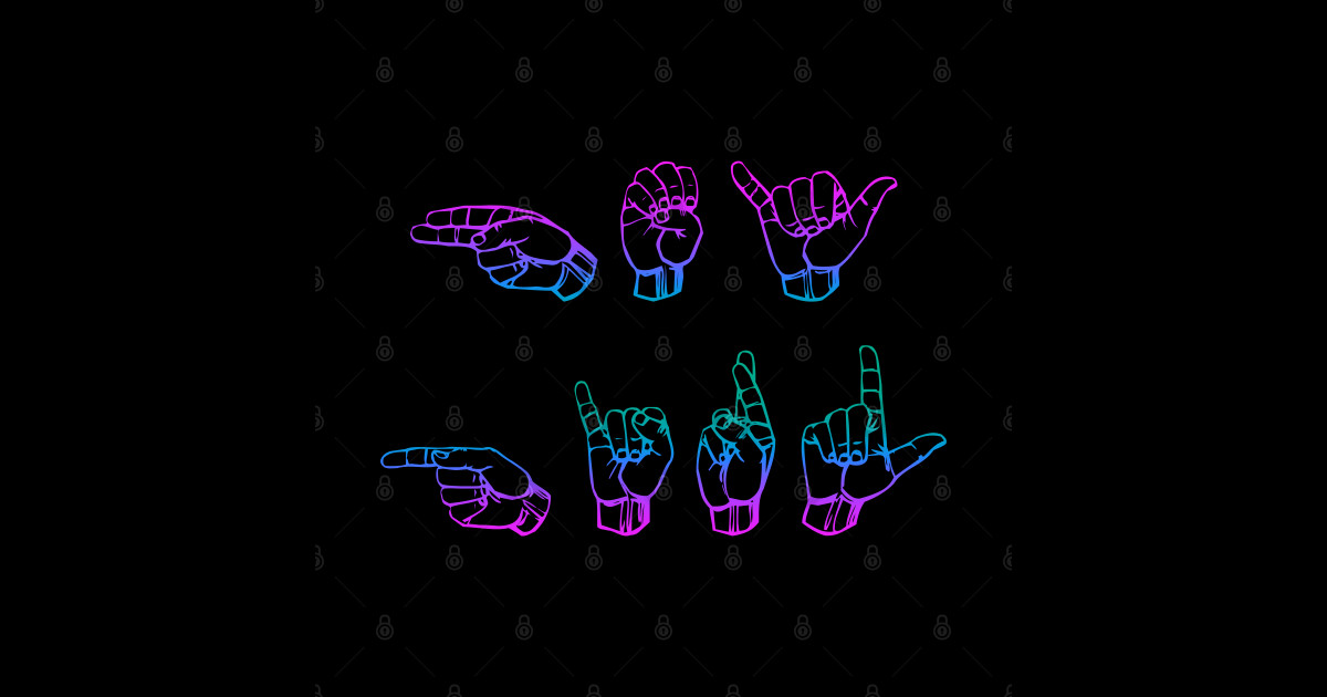 Hey Girl in ASL American Sign Language - Sign Language - Sticker ...