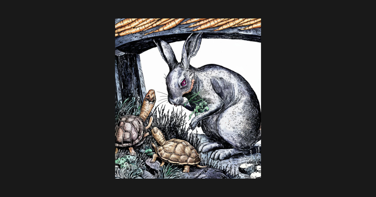 14th Century zombie rabbit with turtles - Ai Generated - T-Shirt ...
