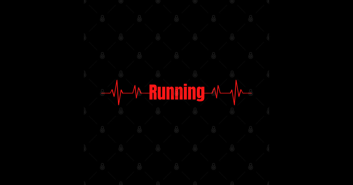 Running Ecg - heart rate - Running - Sticker | TeePublic