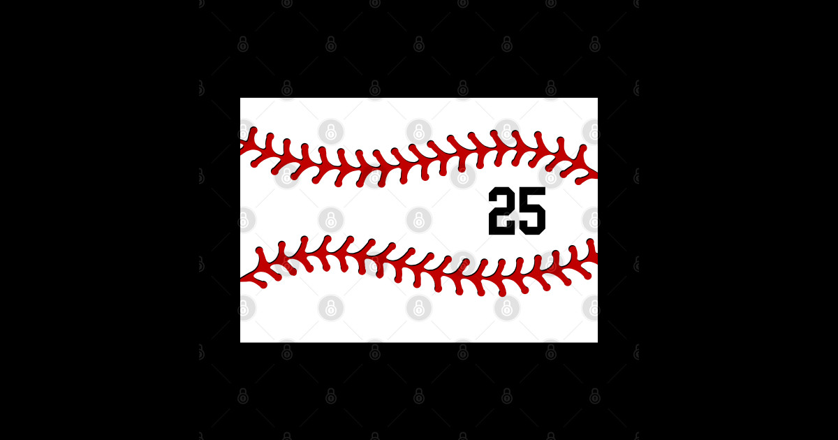 Baseball Laces Team Jersey Number 25 Mask #25 - Baseball Number 25 Mask ...