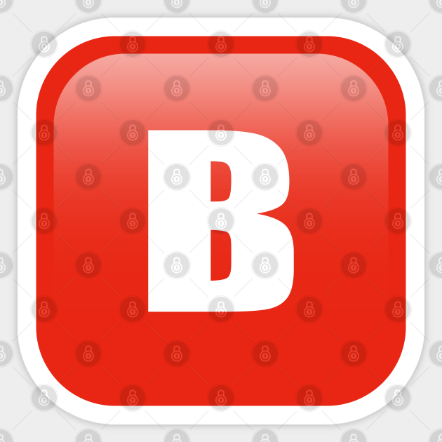 B BUTTON EMOJI - B Button - Sticker | TeePublic