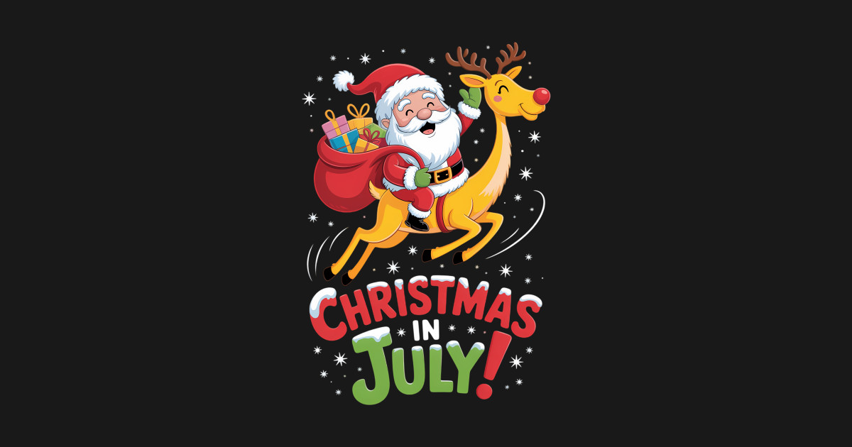 Funny Christmas in July Summer Reindeer Float Xmas - Christmas - T ...