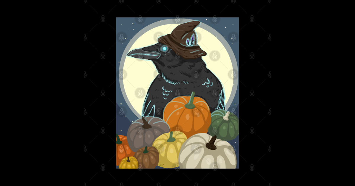 Midnight Crow - Halloween - Sticker | TeePublic