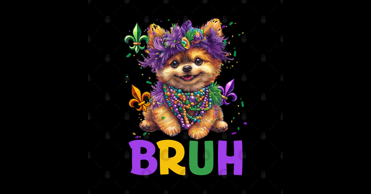 Funny Chow Chow Dog Bruh Meme For Mardi Gras Costume - Chow Chow Dog ...