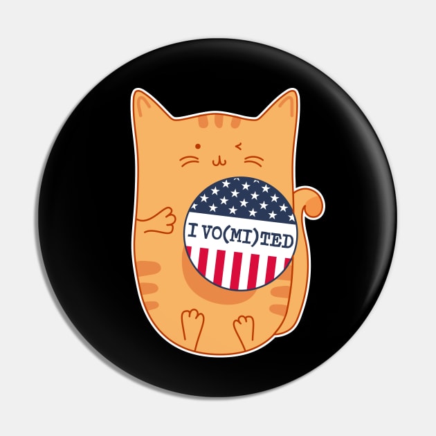 Election I Voted Sticker I Vomited Funny Politics for Cat Lover - Funny ...