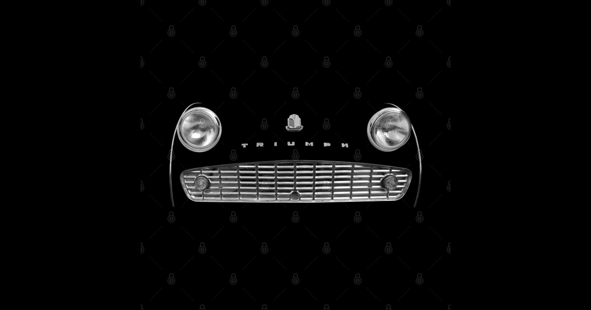 Triumph TR3 1950s British classic car minimalist grille - Triumph Tr3 ...