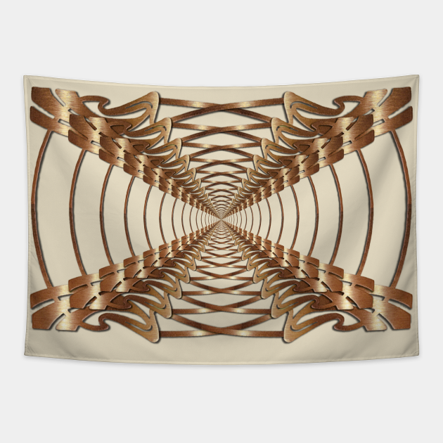 golden abstract burlesque pattern metallic frame retro art corset ...