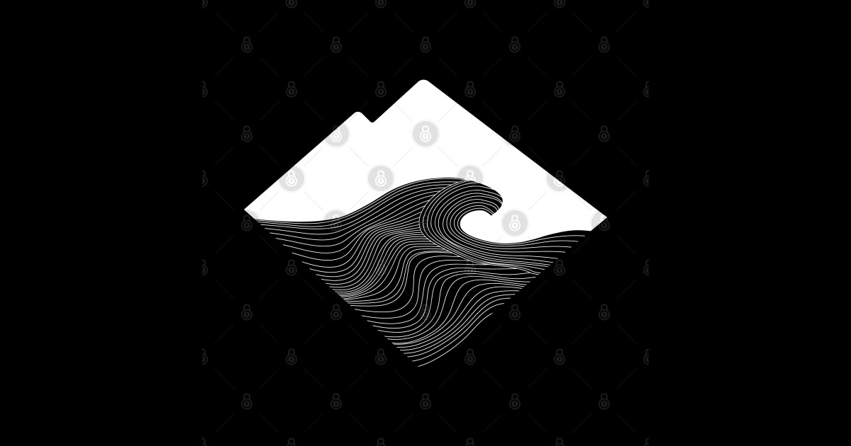 Snow Mountain Wave - Mountain Wave - Sticker | TeePublic