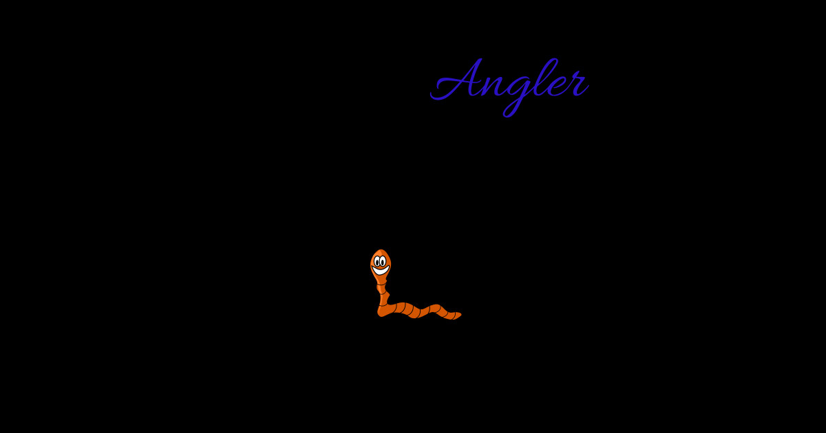 Angler and his worm - Fishing - Sticker | TeePublic