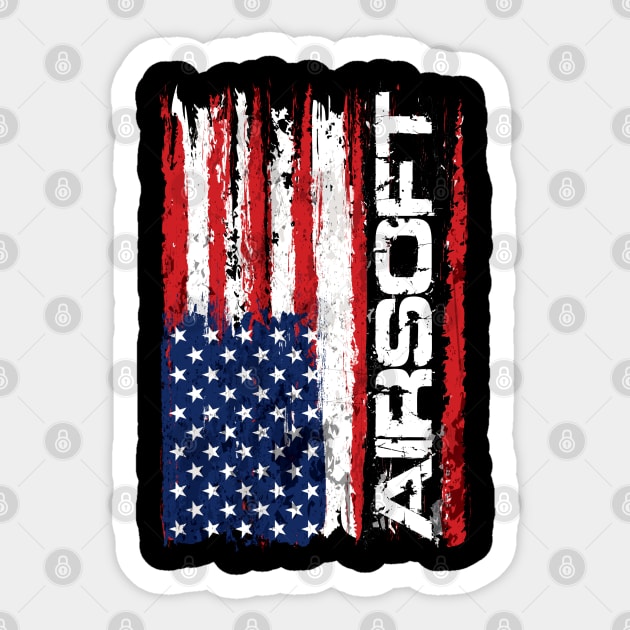 Airsoft USA Flag - Airsoft - Sticker | TeePublic