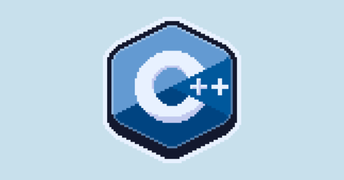 C++ PixelArt - Cplusplus - Sticker | TeePublic