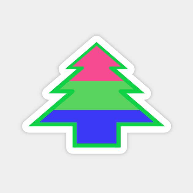 Polysexual/Polyromantic Pride: Christmas Tree - Polysexual - Magnet ...