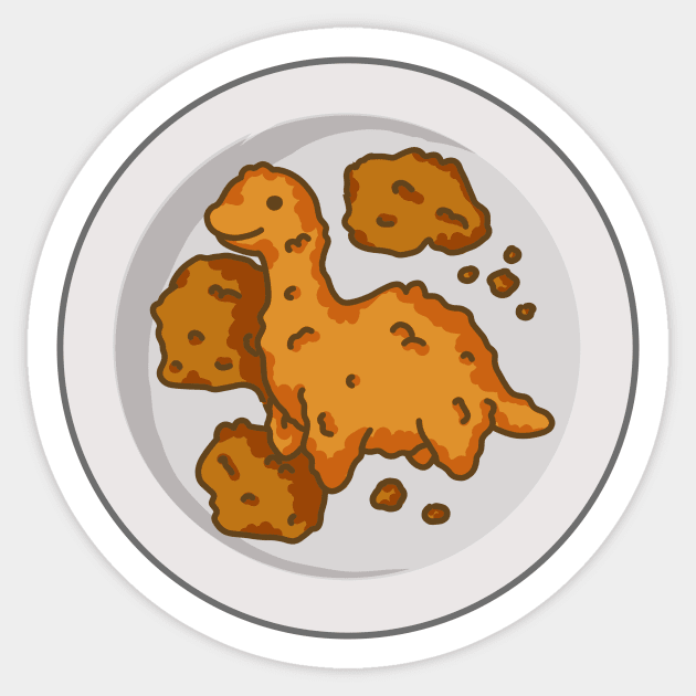 Literally a dino nugget, dino, dinosaurs, nuggies - Dino - Sticker ...
