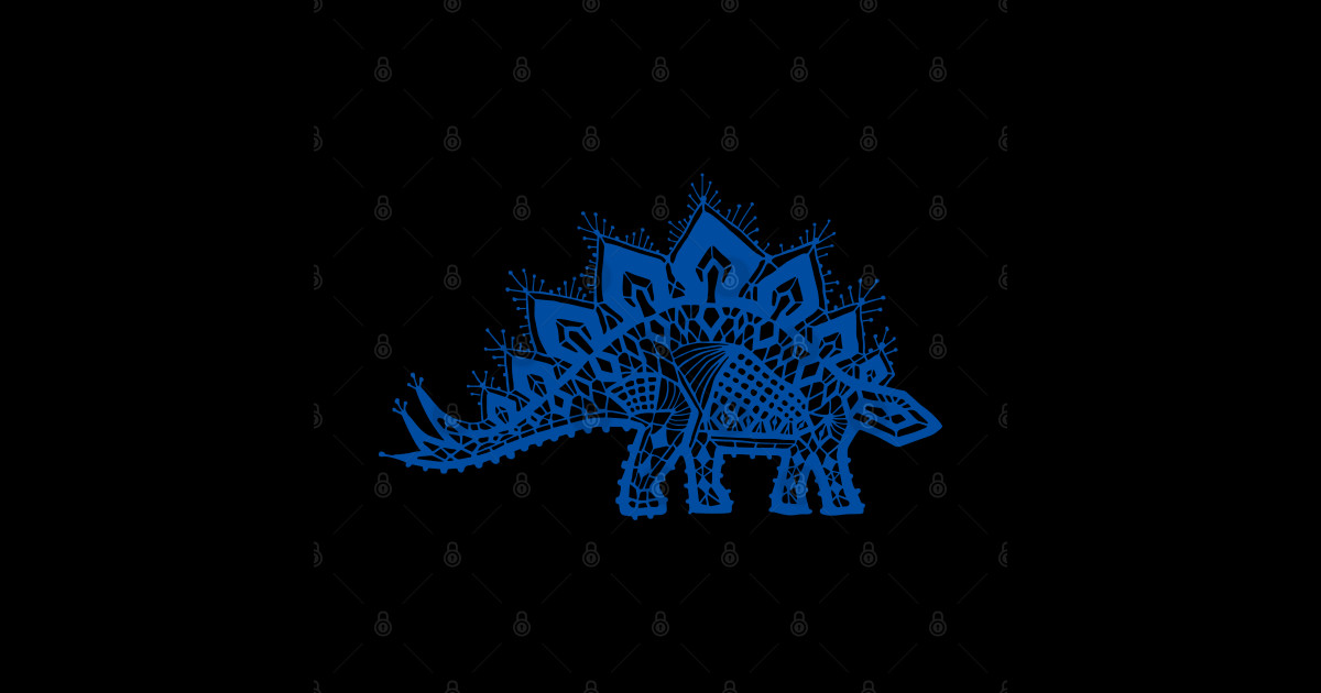 Stegosaurus Lace - Blue - Stegosaurus - Sticker | TeePublic